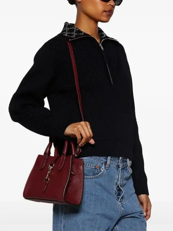 GUCCIバッグ Gucci Small Tote Bag With Hook Closure - 6207 Rosso Ancora